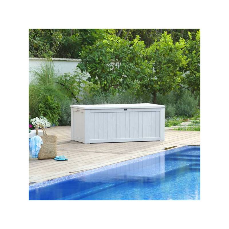 Resin trunk Pool Box 150G Wood - white wood effect | €239.90 | Keter